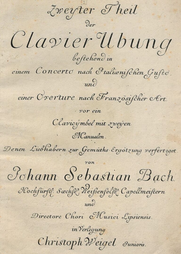 An Overview of J.S. Bach’s Nicknamed Compositions