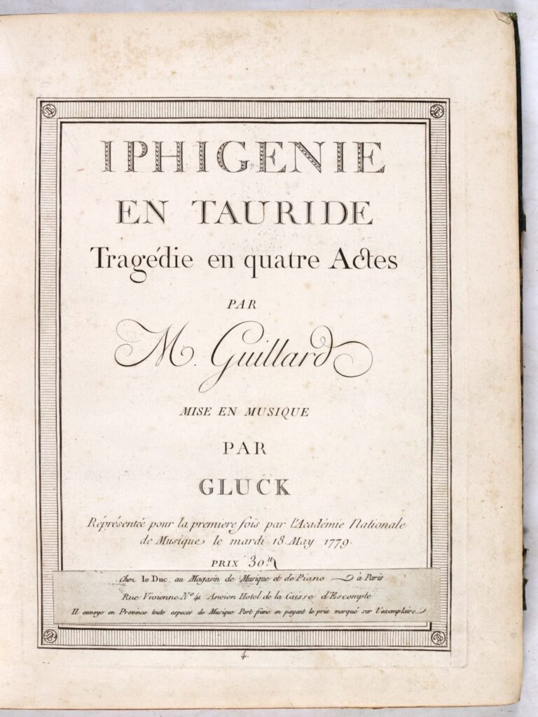 Iphigénie en Tauride: Christoph Willibald Gluck’s Most Popular Opera