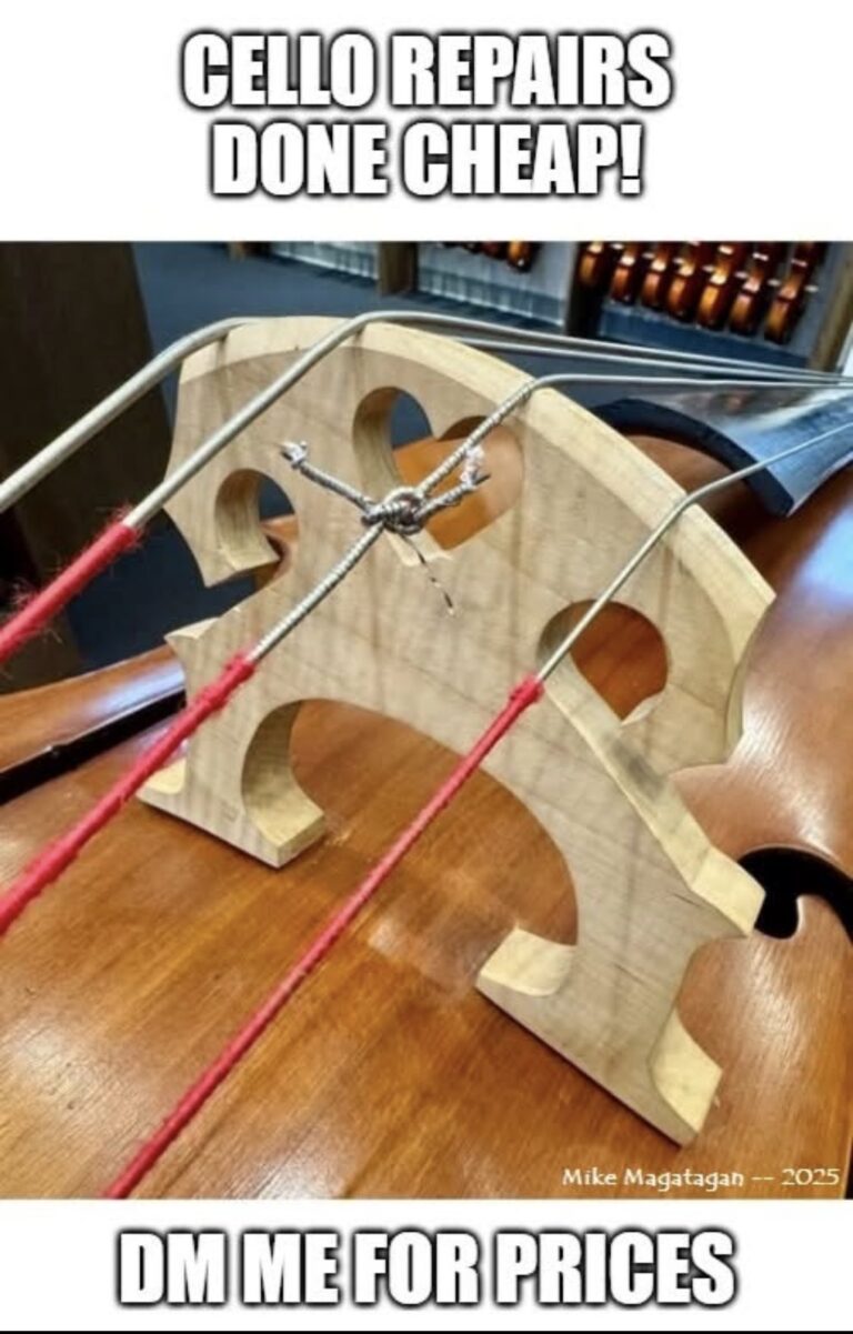 Cello Repairs Done Cheap!